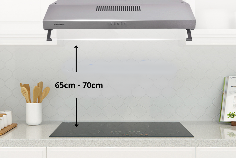 Khoảng cách máy hút mùi và bếp lý tưởng nhất